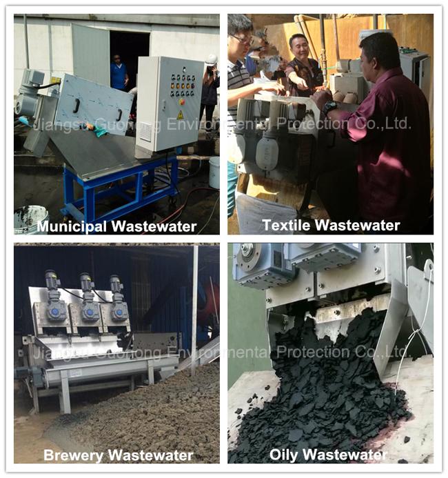 Multi Disc Screw Press Sludge Dewatering Activated Wastewater Treatment
